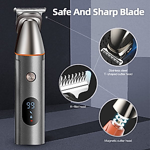 vsmooth Beard Trimmer for Men Multifunctional Hair Trimmer Mens Electric Clipper Suitable for Mustache Body Nose Ear Facial Trimmers Rechargeable Hair Clippers Waterproof Precision Trimmer