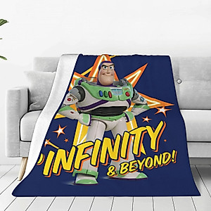 Buzz Lightyear Blanket Soft Cozy Fleece Throw Blanket Plush Lightweight Warm Fuzzy Flannel Blankets and Throws for Couch Sofa Bed 50"X40"