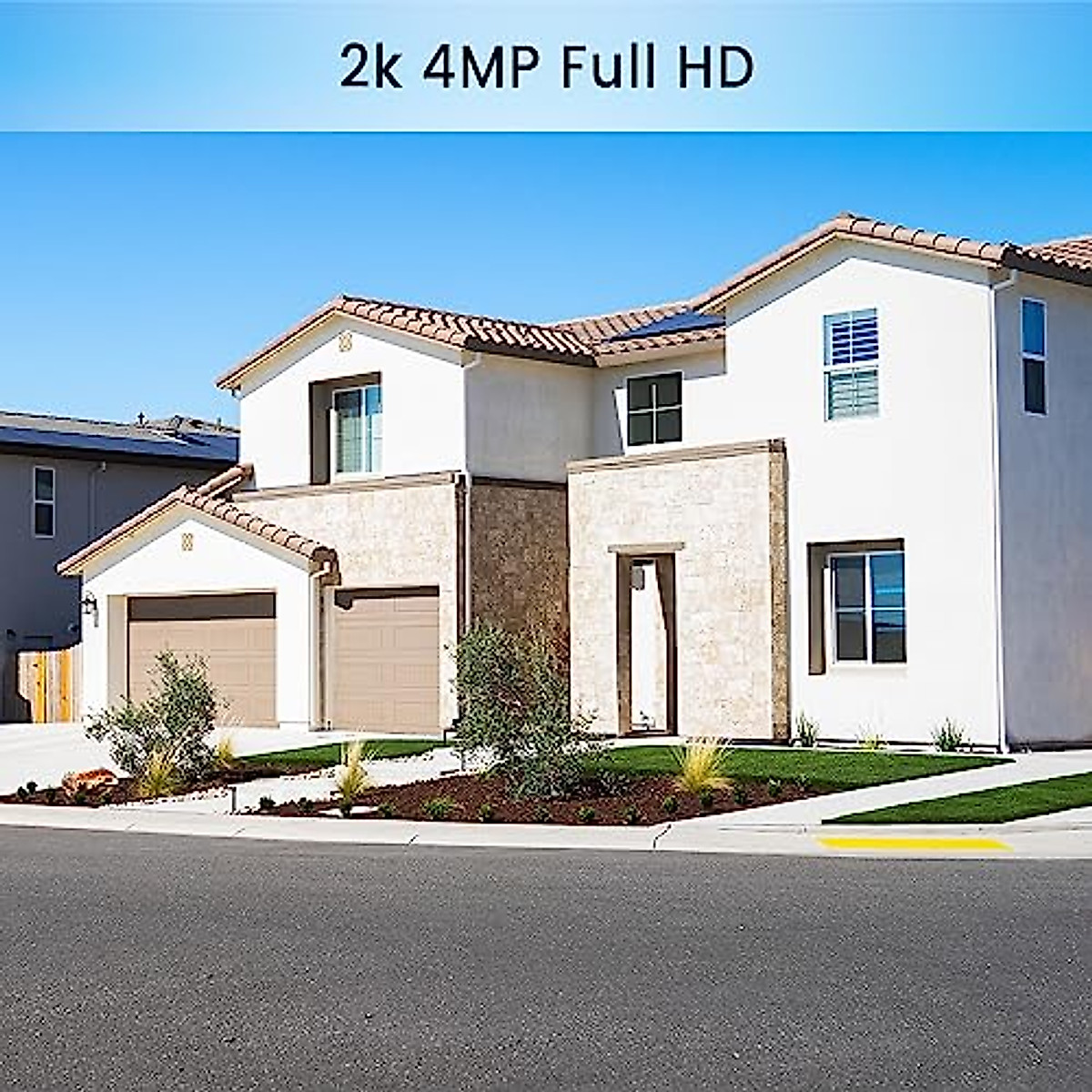 NUFEBS Security Camera 2K/4MP Wireless Outdoor with Solar Panel 355°PTZ 2.4G WiFi Waterproof Surveillance Motion Dection Spotlight/Siren, Color Night Vision，2 Way Audio，SD Card Slot/Clound (White)