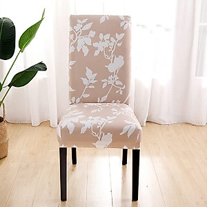 Spandex Chair Covers Floral Modern Slipcover for Dinning Room Wedding Stretch Elastic Furniture Protector Y4 2 pcs