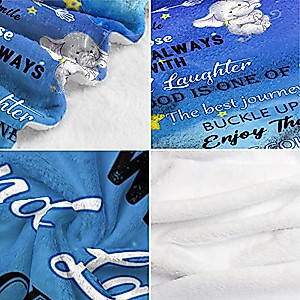New Mom Throw Blanket, Soft Elephant Flannel Blankets for New Pregnancy Gifts, Postpartum Gifts for Mom, Best Gift for New Mommy After Birth, First Time Mom Gift, Best, 50x60 Inches