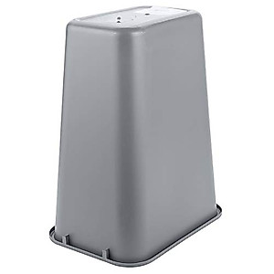 PRO&Family 41 Qt. / 10 Gallon / 38 Liters Gray Rectangular Wastebasket. Trash Bin Kitchen Garbage Can Waste Basket Recycle Bin