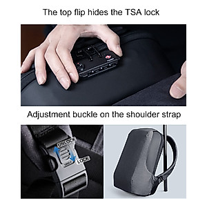 WINKING Laptop Backpack for Men Women - Laptop Backpack 15.6" Anti Theft Slim Business Backpack With USB Charging Port, Durable College School Backpack For Traveling, Hiking, Commuting, Black