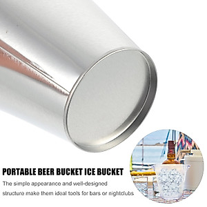 12 Pcs Stainless Steel Beer Bucket with Handle Wine Tasting Spittoons Wine Spittoons Wine Dump Buckets Champagne Bucket Spit Wine Barrels Cold Wine Barrels (Silver)