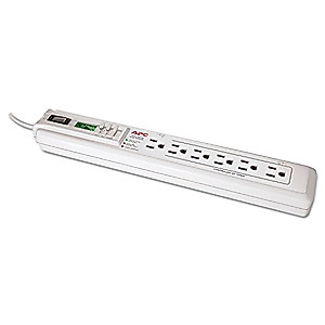 APC P6gc Surgearrest Surge Protector, 6 Outlets, 3 Ft, 1020 Joules, White