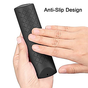 Remote Cover for FirTV Stick 4k Max/FirTV Stick (3rd Gen) 2021/FirTV Stick (2nd Gen and 3rd Gen)/Firstick 4k 2018(2020) Silicone Remote Sleeve Cover-Black