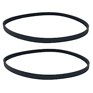 HASMX Drive Belt Replacement Belt for Rikon Band Saw Models 10-320, 10-321, 10-325, RK14CS Replaces Part Numbers C10-995, P10-320-87, 24" Internal Length Band Saw Drive Belt, 4 Rib, Black (2-Pack)
