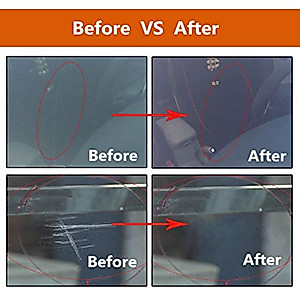 Hongwen 34Pcs/Set Glass Scratch Repair Kit, Deep Scratch Remover Window Repair Multifunctional Glass Polishing Kit for Car Glass and Windscreen