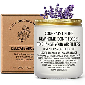 Housewarming Gifts New Home Candle, House Warming Gift for New House, New Apartment Home Gifts Idea for First Time Homeowner Neighbor Friend, Woman, Man, Female-Lavender Scented Candle