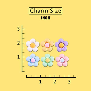 AD. Myhm Cute Flower Shoe Charms 12Pcs Flower Shoe Charms Clog Pins Gifts For Girls Women