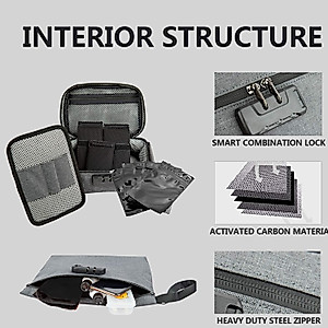 TARFEPA Large Water-Resistant Storage Box with Combination Lock, Portable Storage Case, Ziplock Bag Organizer Lockable Bag for Home and Travel Great Gifts for Women/Men