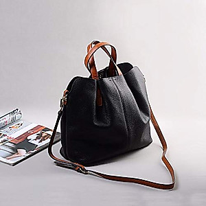 Women’s Leather Handbag Shoulder Bags Work Tote Bag Top Handle Bag Ladies Designer Purses Satchel West Large Leather