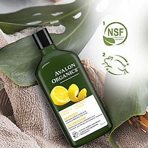 Avalon Organics Clarifying Lemon Shampoo, 11 oz. (Pack of 2)