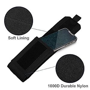 Urvoix Black Army Camo Molle Bag for Mobile Phone Belt Pouch Holster Cover Case Size L