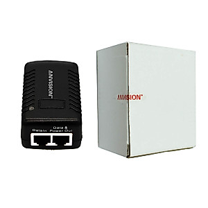 ANVISION 48V 0.5A PoE Injector Power Supply Ethernet Adapter with Wall Plug, IEEE 802.3af Compliant, 10/100Mbps, for IP Camera Voip Phones AP and More