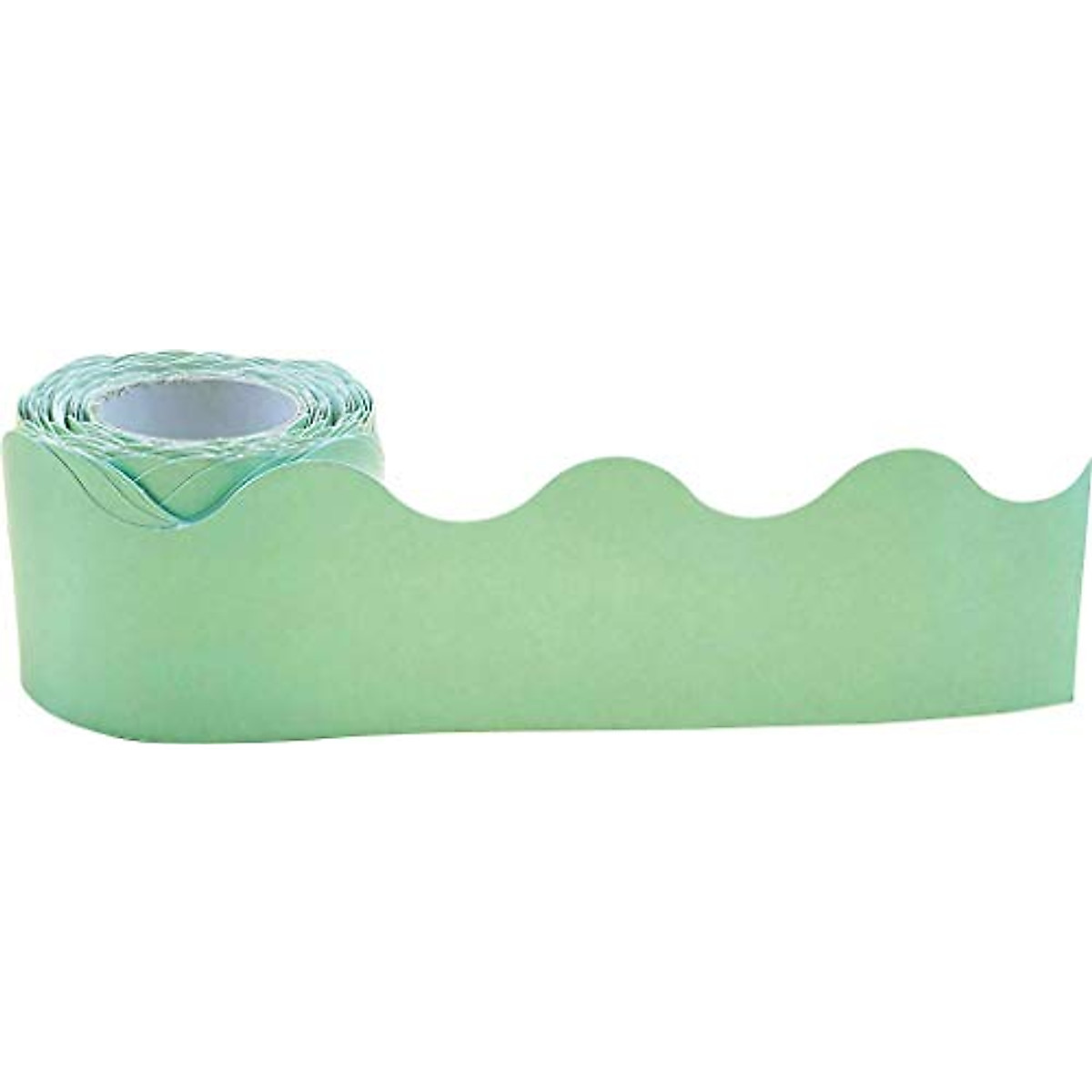 Teacher Created Resources Mint Green Scalloped Rolled Border Trim - 50ft - Decorate Bulletin Boards, Walls, Desks, Windows, Doors, Lockers, Schools, Classrooms, Homeschool & Offices