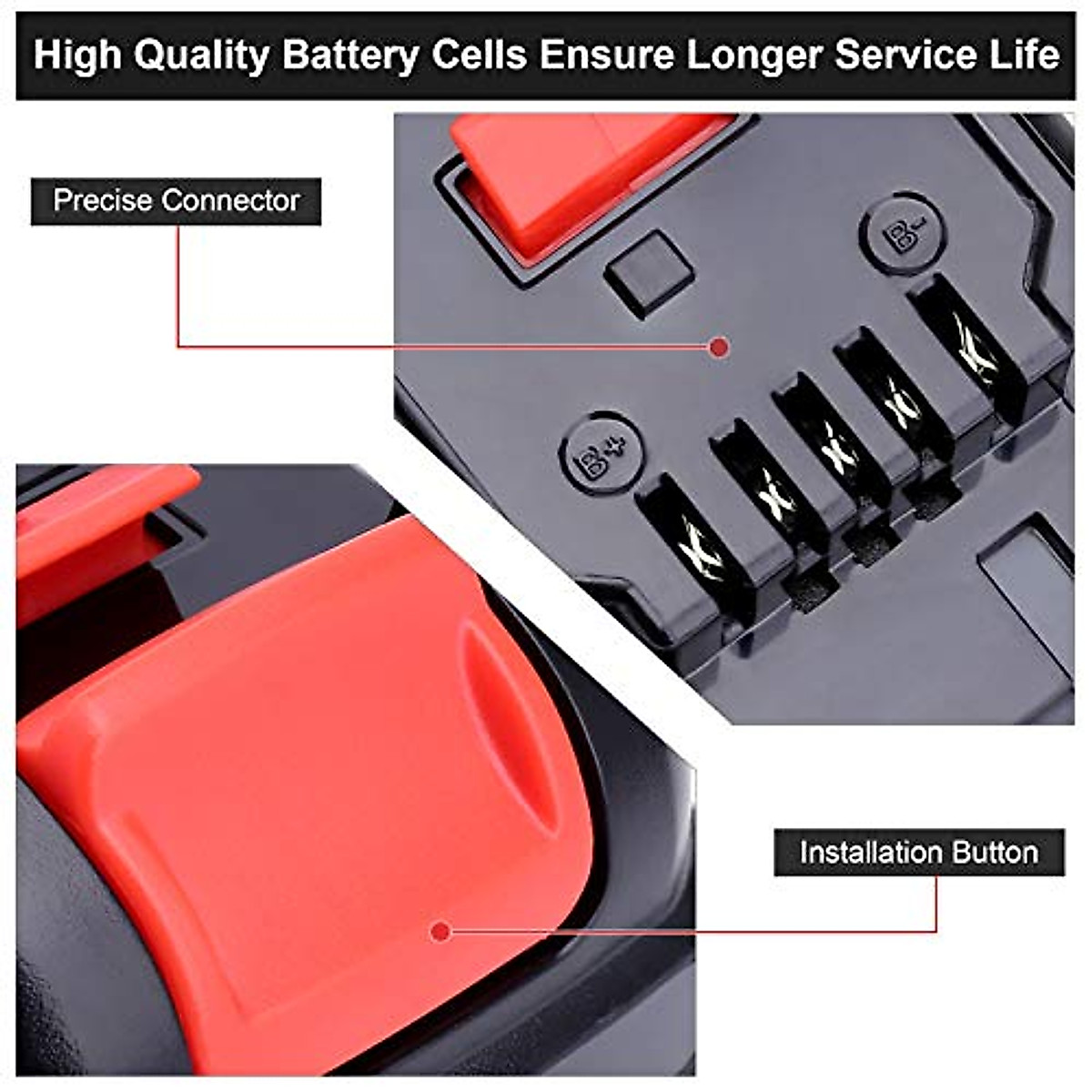 ELEFLY 2 Pack 12V 3.0Ah Lithium Battery Replacement for Dewalt 12V Battery DCB120 DCB124 DCB126, Compatible with Dewalt 12V Drill Tool Battery DCB121 DCB122 DCB123 DCB127