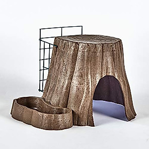 Kaytee Tree Of Life 3-In-1 Habitat Accessory Hideout/Hay Feeder/Food Dish for Guinea Pigs, Chinchillas, and Dwarf Rabbits, Large