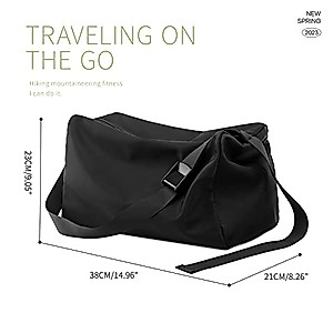 Small Gym Bag for Women Waterproof Workout Bags Mini Duffle Bag for Men Sports Bag Dance Bag Cute Yoga Exercise Bag with Wet Pocket for Exercise Camping Swiming Beach Yoga Dance Black