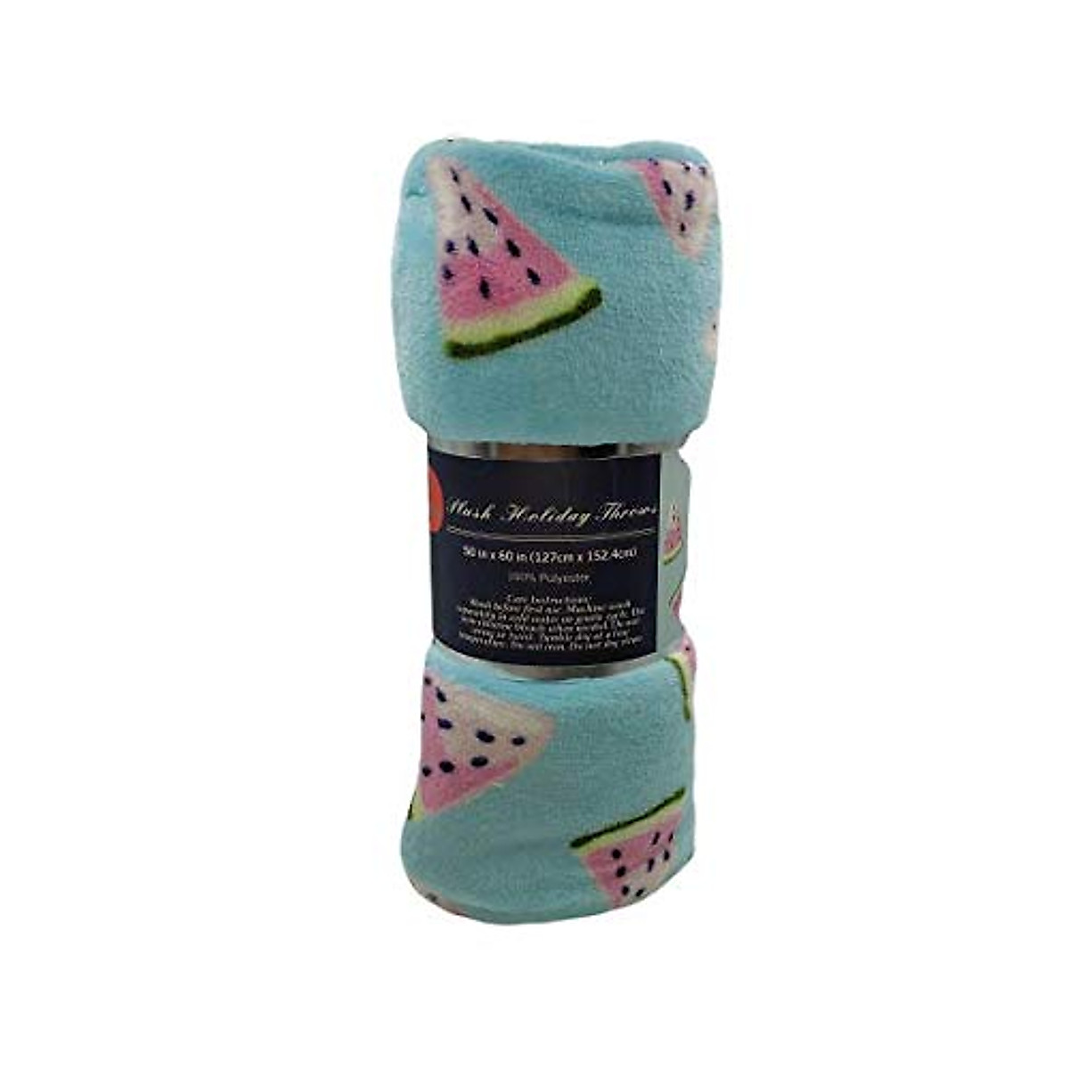 Summertime Whimsy Plush Watermelon Fleece Throw Blanket (50" x 60") - Watermelon Slices, for Men, Women and Kids