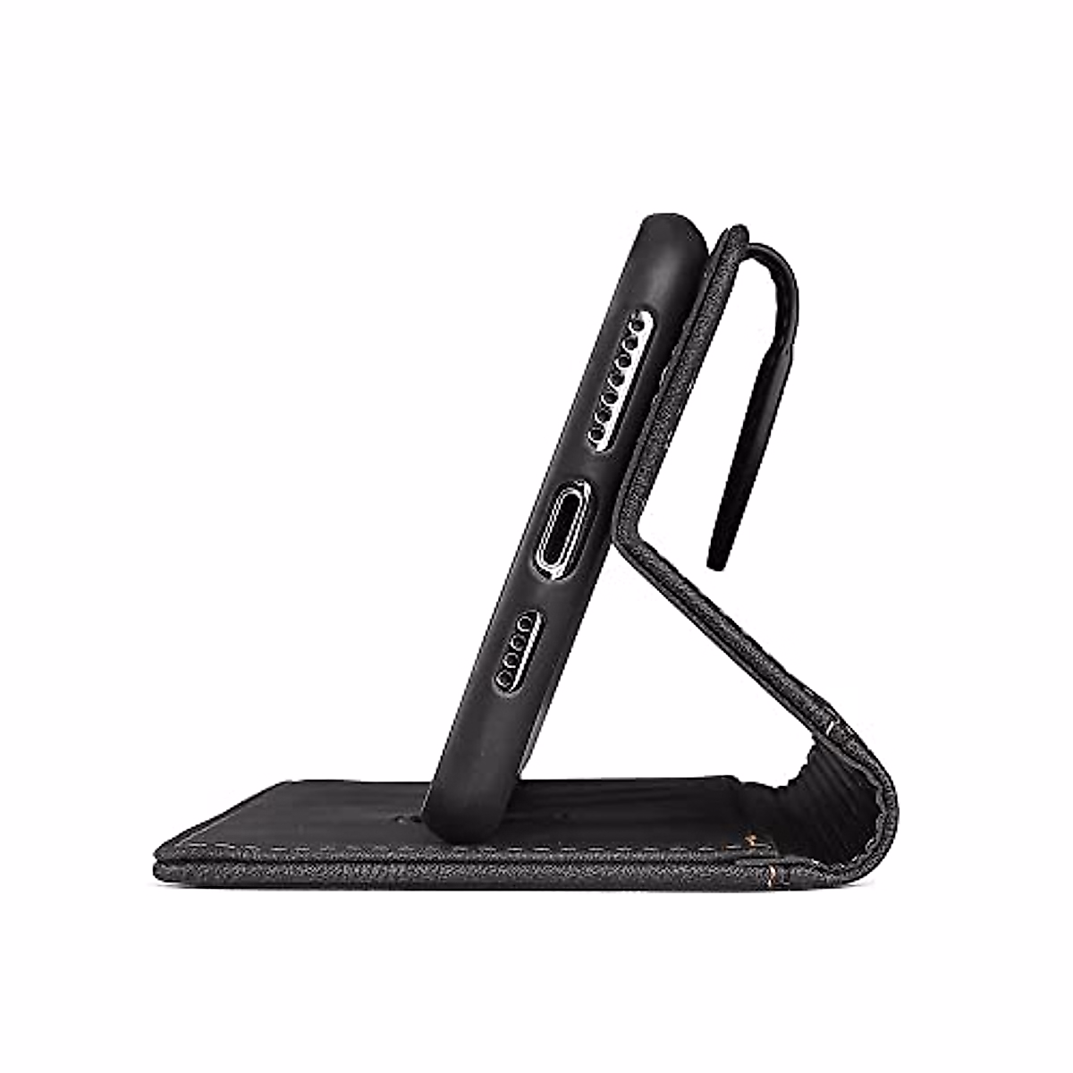 Fansipro Wallet Folio Case for Samsung GALAXY A40, Premium PU Leather Slim Fit Cover for Galaxy A40, 2 Card Slots, Easy Carry, Black