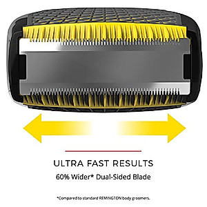 Remington BHT6450 Shortcut Pro Body Hair Trimmer with 5 Length Combs, Rechargeable Battery for Cordless Use, Shave Wet or Dry