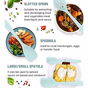 Kitchen Utensils Set-12 Pieces Silicone Cooking Utensils Set (Dishwasher Safe) 392°F Heat Resistant Spatula Set,Kitchen Utensil Set for Nonstick Cookware,Best Kitchen Tools with Holder