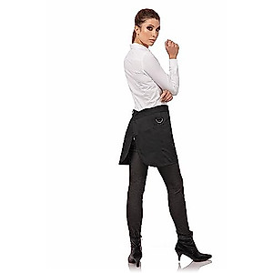 Chef Works Unisex Largo Half Bistro Apron, Black, One Size