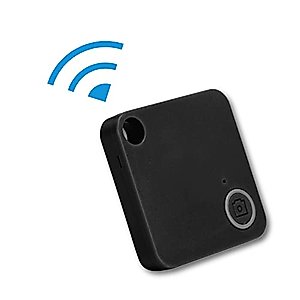 Bluetooth 4.0 Wallet Tracker, Keys Finder Waterproof Anti‑Theft Alarm Item Locator 10 Meters Distance Luggage Tags Easily Find All Your Things for Bags Keys Electronic Devices(Black)