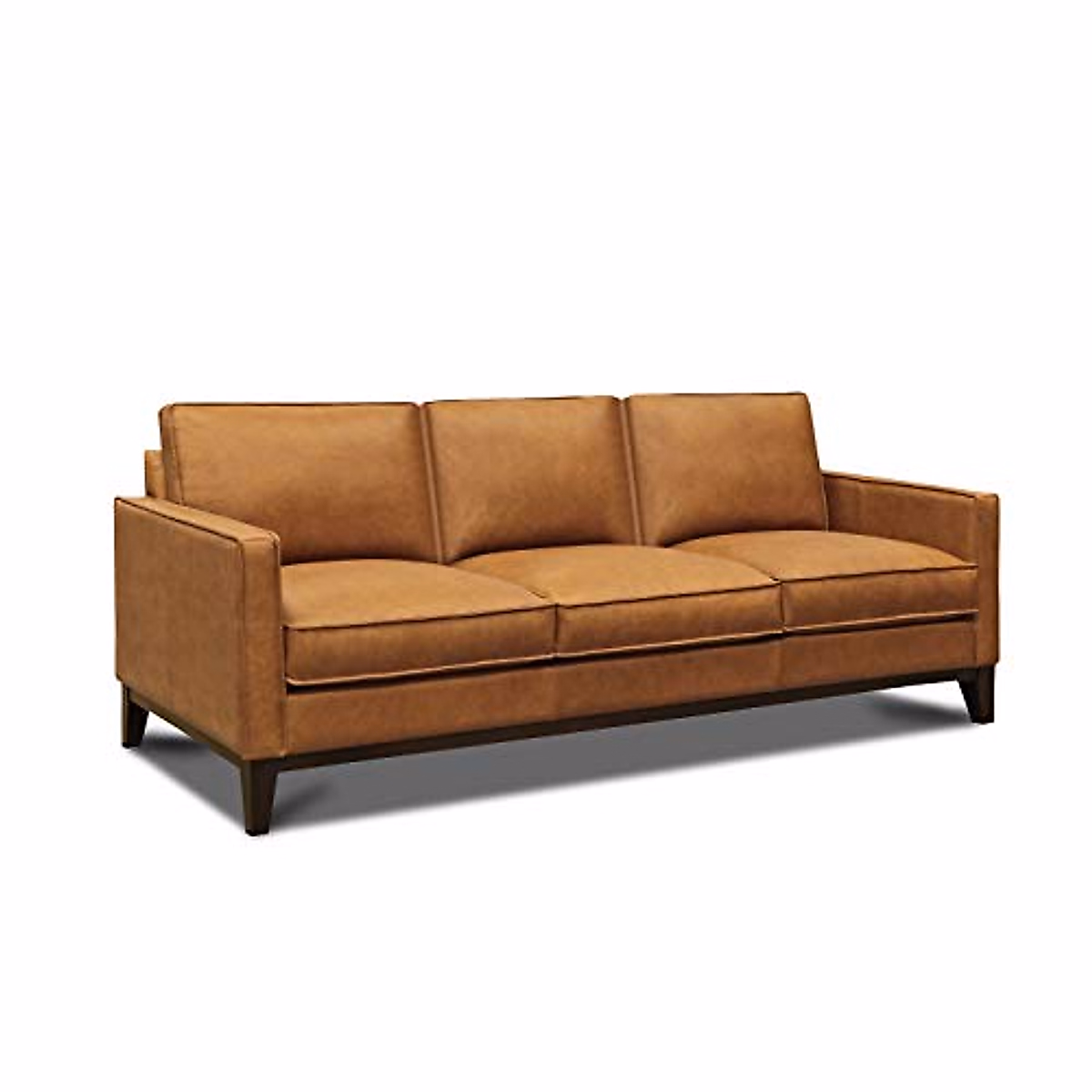 Metropole 100% Top Grain Pull Up Leather Mid-Century Sofa