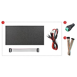 Coolwell Full Color RGB Flexible LED Matrix Panel for Raspberry Pi 4B+ 4B 3B+ 3B 2B+ Zero W WH Pico ESP32 Ardui 2.5mm Pitch 96×48 Pixels Adjustable Brightness and Bendable PCB