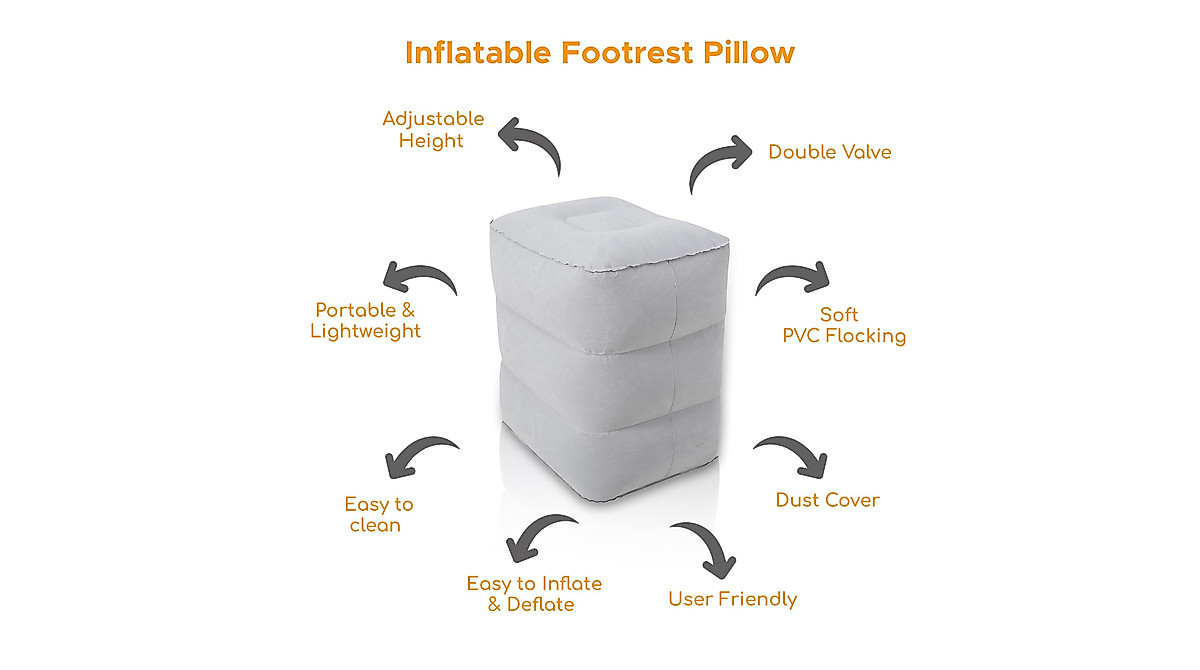 ENIE Inflatable Foot Rest - Ultimate Travel Comfort