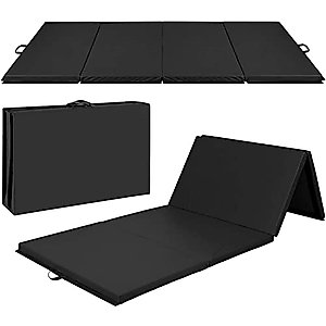 Thick Gymnastics Exercise Mat, 4'x8'x2"Extra Thick High Density Anti-Tear Folding Tumbling Mats Gymnastics for Home, Gym Mat for MMA, Stretching Yoga Cheerleading Martial Arts, Aerobics (Black)