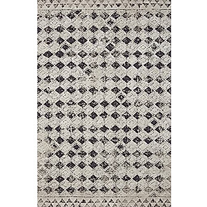 Justina Blakeney x Loloi Yeshaia Collection YES-02 Black/Neutral Transitional 7'-9" x 9'-9" Area Rug