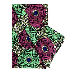 African Wax Prints Fabric New Ankara Bazin 6 Yards African Cloth for Party Dress (P067)