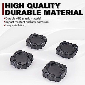 A & UTV PRO Wheel Center Hub Caps for Polaris General 1000 2016-2021/ General 4 1000 2018-2021, Tire Wheel Hub Dust Rim Cap Covers Accessories, Replace OEM # 1522498, Black, 4PCS
