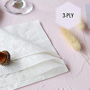 50th Anniversary Cocktail Napkins Gold Foil Print | Golden Wedding Anniversary Celebrations Party Favor Supplies & Decorations | 50-Pack 3-Ply | Folded 5 x 5 Inches Disposable Paper Beverage Napkins