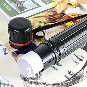 3 Pack Extendable Poster Tubes, Telescoping Art Tube, Water-Resistant Storage Tube for Documents Blueprints Artwork - Hard Plastic Black, 18 Inches to 27.5 inches with 2.75 Inch Opening