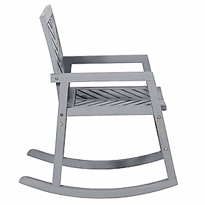 VBSQ Outdoor Chevron Rocking Chair - Grey Wash Slirr Chair Rocking Chair Rocker Chair Rocker Camp Chair Rocker Recliner Rocking Camp Chair Rocking Chairs Outdoor Rocking Chair Swinging Camping c