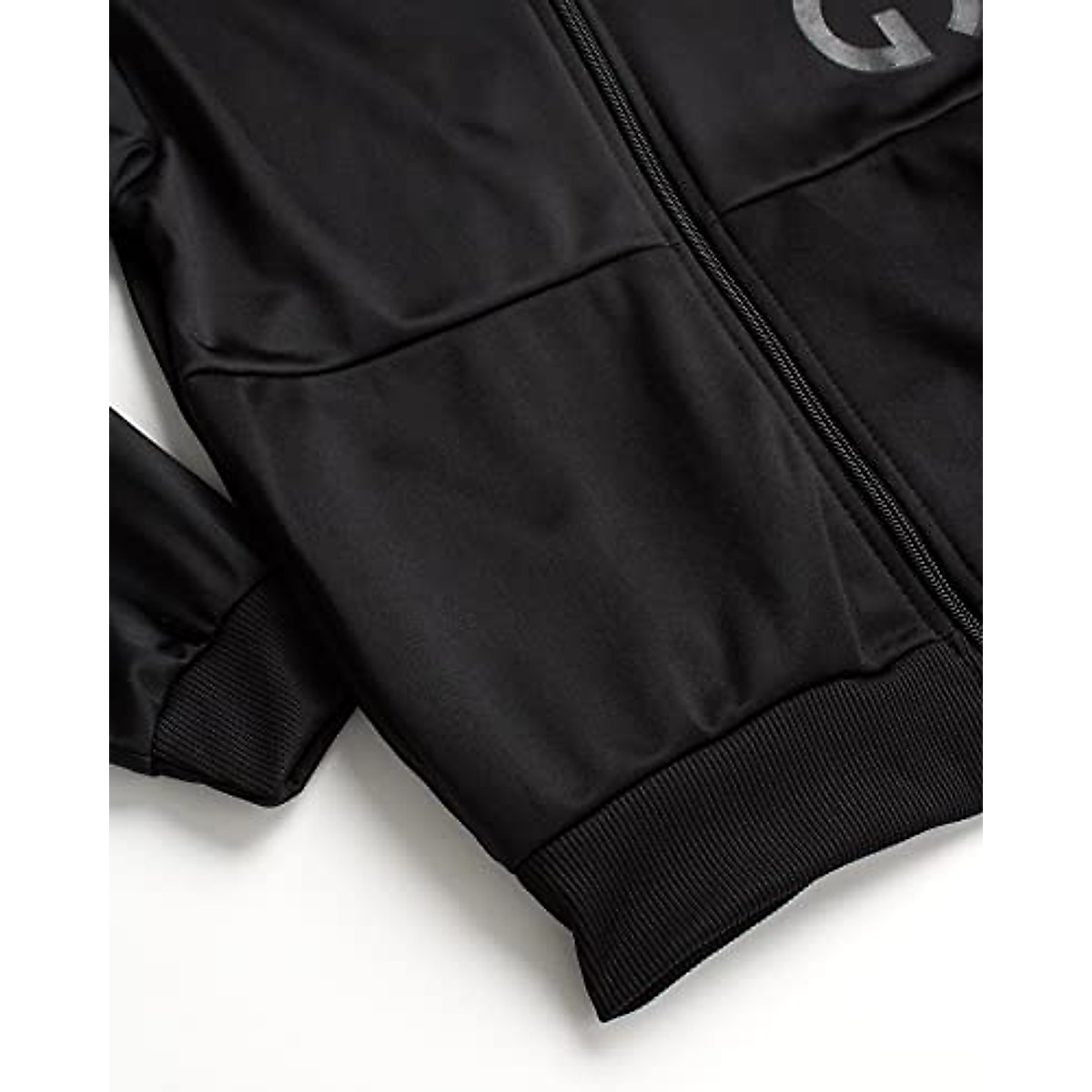 Quad Seven Boys' Tricot Jogger Set - 2 Piece Active Performance Zip-Up Tracksuit Set (Size: 4-18), Size 16-18, Black/White King