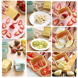 2 Pack Cup Slicers | Egg Slicers | banana slicers | Strawberry Cutter | Quickly Making Fruit Vegetable Salad | Creative Kitchen Gadget COKSDUPID