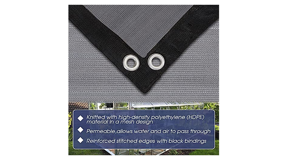 VICLLAX Shade Fabric Sun Shade Cloth Privacy Screen with Grommets for ...