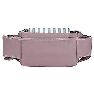 Baby Stroller Hanging Bag Universal Cup Holder Storage Bag Strollers Accessory With Movable Internal Partitionbaby Store Bottles Coffee Cups(Mint stripes)