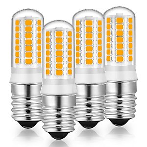 RuLEDne E17 LED Bulb Dimmable,4W Microwave Oven Bulb,Warm White 3000K,40W Incandescent Equivalent,Fit for Over Stove Appliance,4 Pack