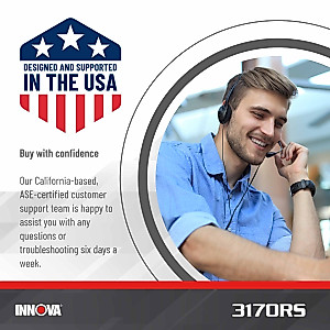 INNOVA 3170RS OBD1 & OBD2 Scanner, ABS Bleeder Scan Tool, OBD2 Diagnostic, Caliper Service, Brake Pad Life, Read/Erase ABS/SRS Codes, Reset Oil Light, Live Data, Free Updates