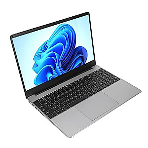 Dpofirs 15.6 Inch Slim Laptop, 1920x1080 FHD Business Laptop, for I7 Processor, 16GB RAM, 1TB SSD, Backlit Keyboard, WiFi, Webcam, Stereo Speakers for Win 10, Silver (16+1TB US Plug)