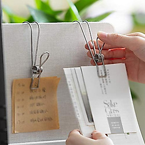 DOITOOL Clothespins, 12PCS Stainless Steel Clothes Drying Hanger Clips Multi- Purpose Windproof Clothespin Wire Clips for Clothesline Utility