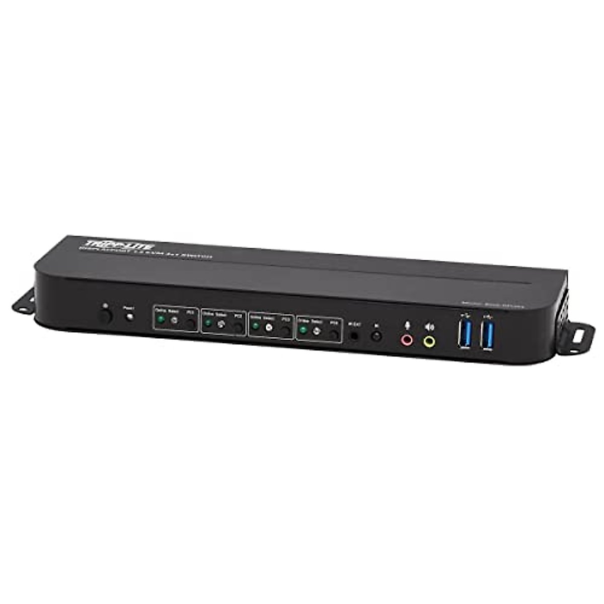 Tripp Lite 4 Port DisplayPort USB KVM Switch, Quad Port DP USB KVM Switch, 4K 60 Hz, HDR, HDCP 2.2, DP 1.4, USB 3.0 Cables, Black (B005-DPUA4)