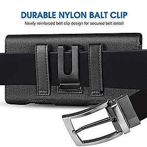 Mopaclle Phone Holster for iPhone 14 Pro Max/ 14 Plus /13 Pro Max/12 Pro Max/Xs Max /11 Pro Max/ 7 Plus 8 Plus 6 Plus Nylon Cell Phone Pouch Belt Clip Holder Case (Fits Phone with Otterbox Case)