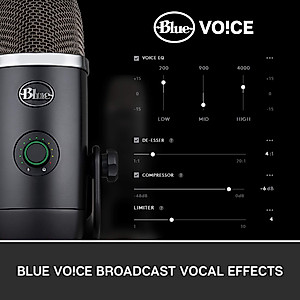 Blue Yeti X Professional Condenser USB Microphone with High-Res Metering, LED Lighting & Blue Voice Effects for Gaming, Streaming & Podcasting On PC & Mac (Renewed)